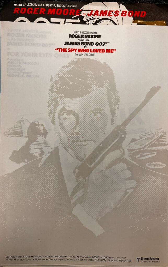 James Bond Headed Paper from Various Films A4 – Vintage Movie Art
